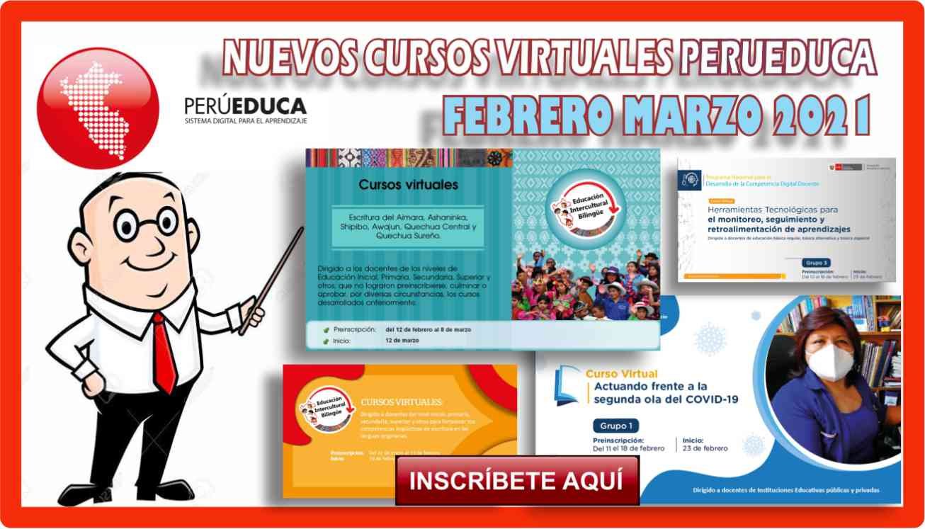 PerúEduca: Encuentra aquí los nuevos cursos virtuales de Febrero a Marzo